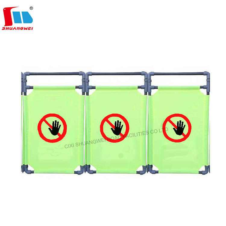 Folding Green Cloth Plastic Traffic Barrier| Crowd Control Fence Panels